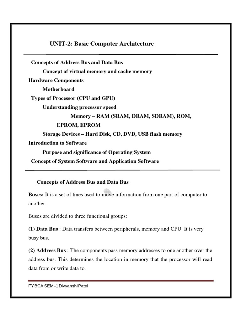 IC Unit 2 Final Data | PDF | Computer Data Storage | Random Access Memory