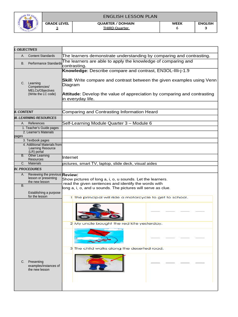 DLP-SOLIS-ENGLISH-Q3 | PDF | Learning | Lesson Plan