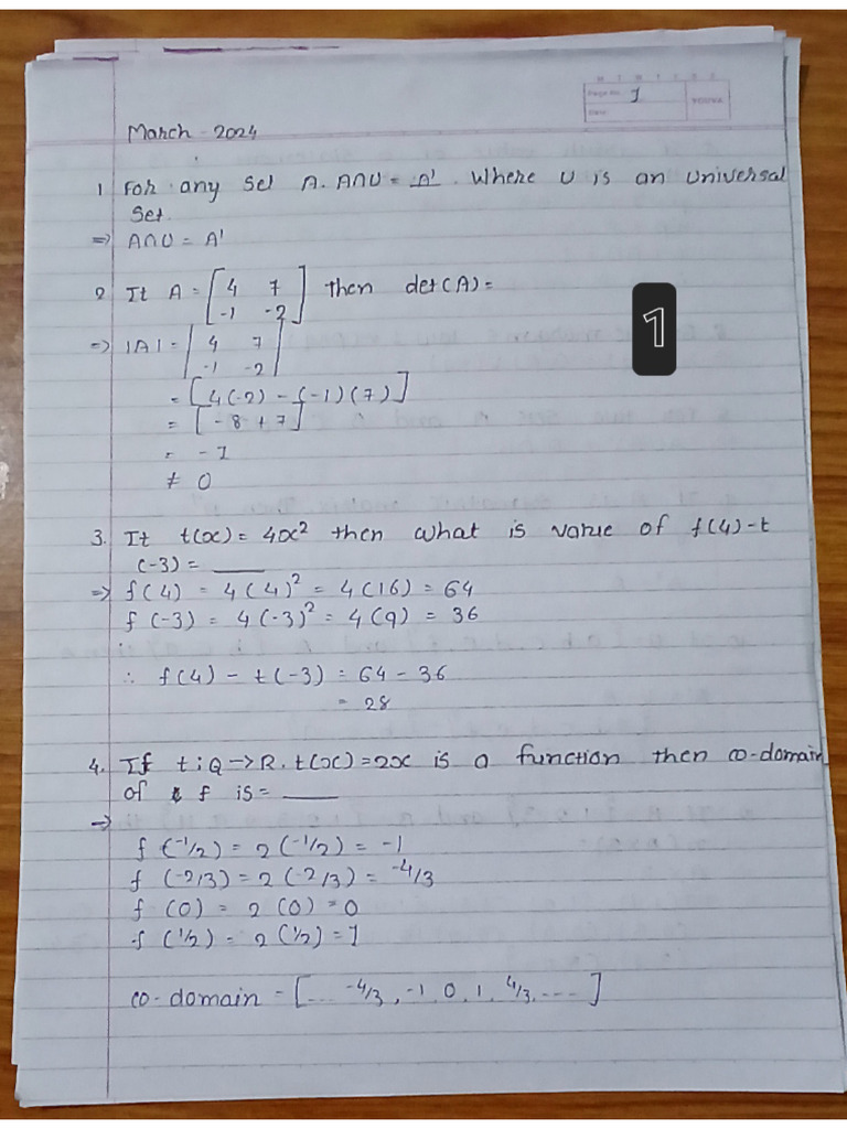 Maths Assignment - 1 | PDF
