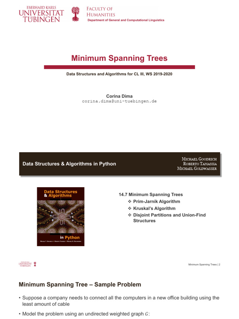 Dsa3 2019 11 Minimum Spanning Trees | PDF | Computational Complexity ... Dsa3 2019 11 Minimum Spanning Trees | PDF | Computational Complexity ...