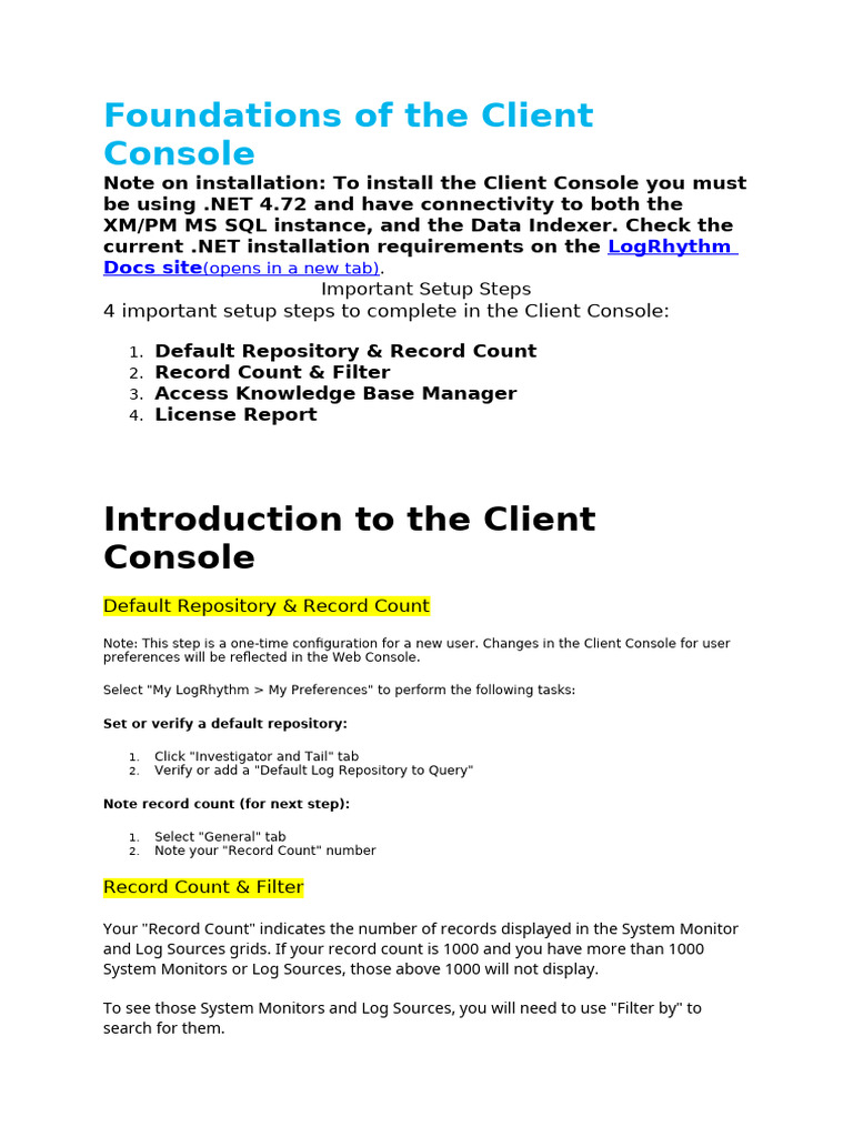 3 Foundation of Client Console | PDF | User (Computing) | Login
