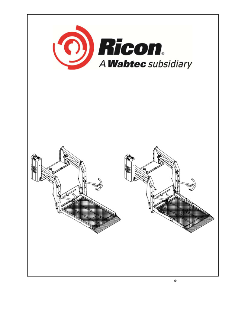 Ricon S Series Lift Service Manual Pdf Elevator Wheelchair