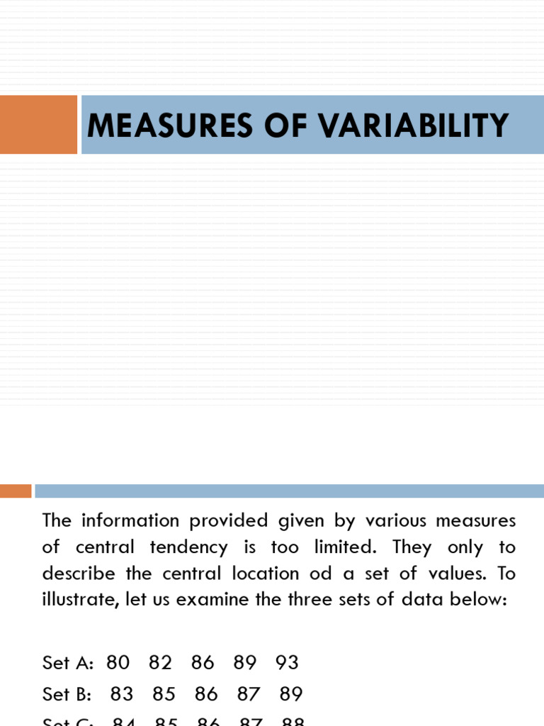 Chapter 5 - Measures of Variability | PDF | Probability Theory | Statistical Theory