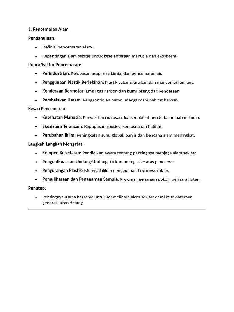 Karangan Contoh Isi | PDF