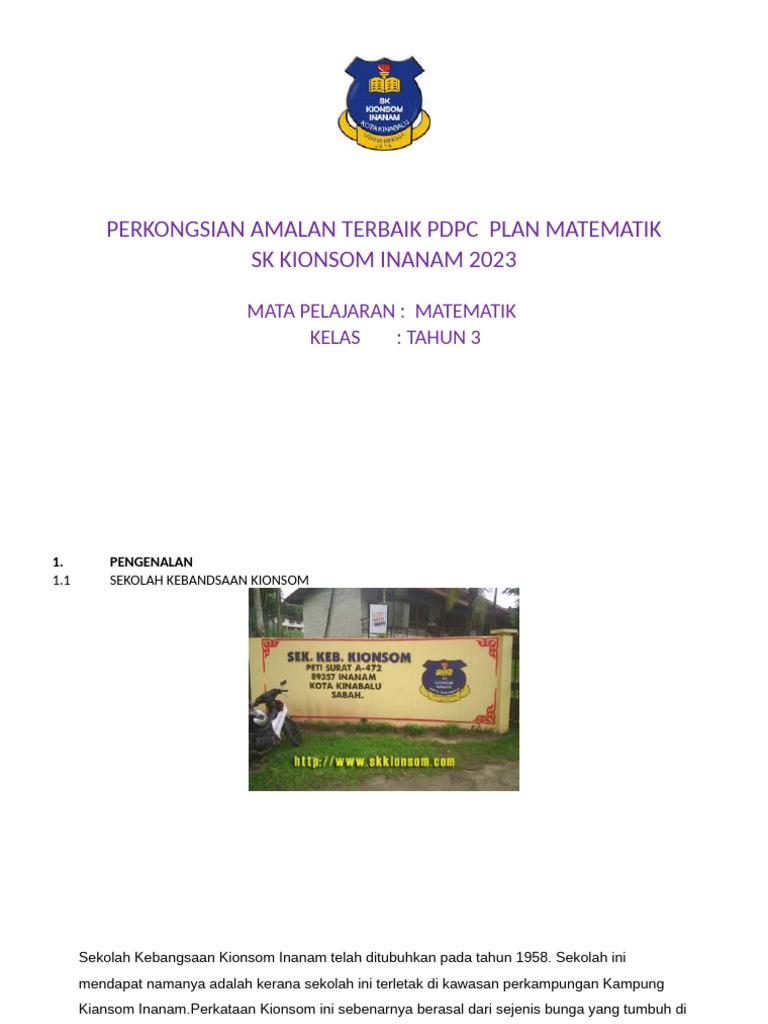 Perkongsian Amalan Terbaik PDPC Plan | PDF