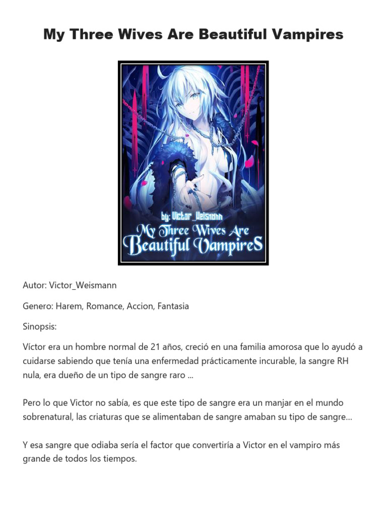 My Three Wives Are Beautiful Vampires 31 - 60 | PDF | Vampiros