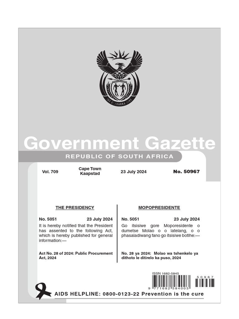Act No 28 of 2024 Public Procurement Act | PDF | Repeal | Justice