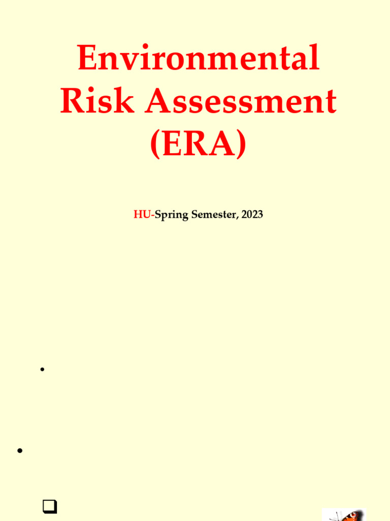 Environmental Risk Assessment Overview | PDF | Risk Assessment | Risk