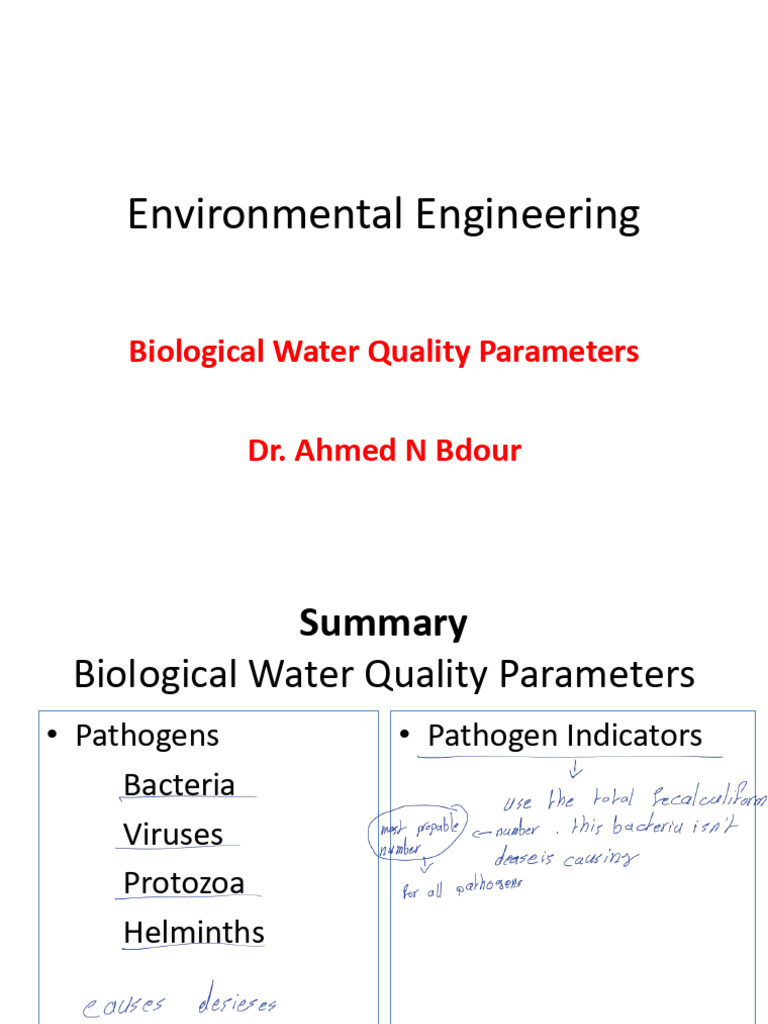 Biological Water Quality Parameters | PDF | Pathogen | Bacteria
