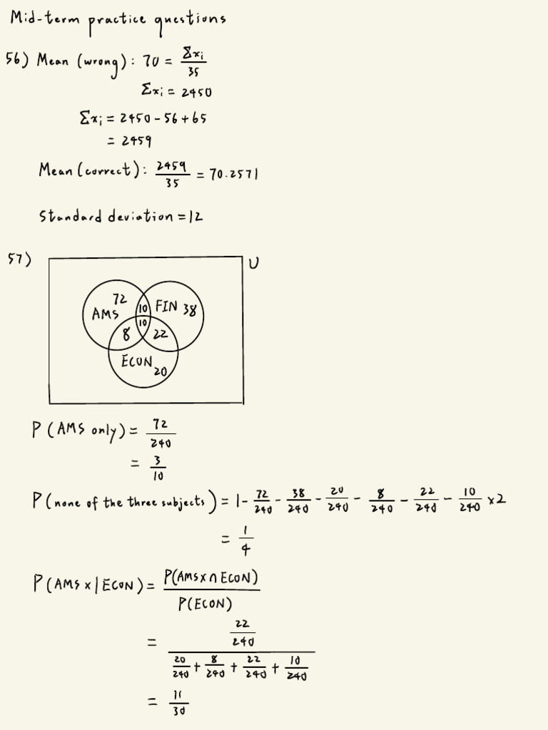 Mid-Term Revision Exercise | PDF