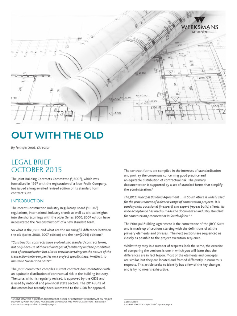JBCC Contract Updates 2014 vs 2007 | PDF | Adjudication | Legal Liability