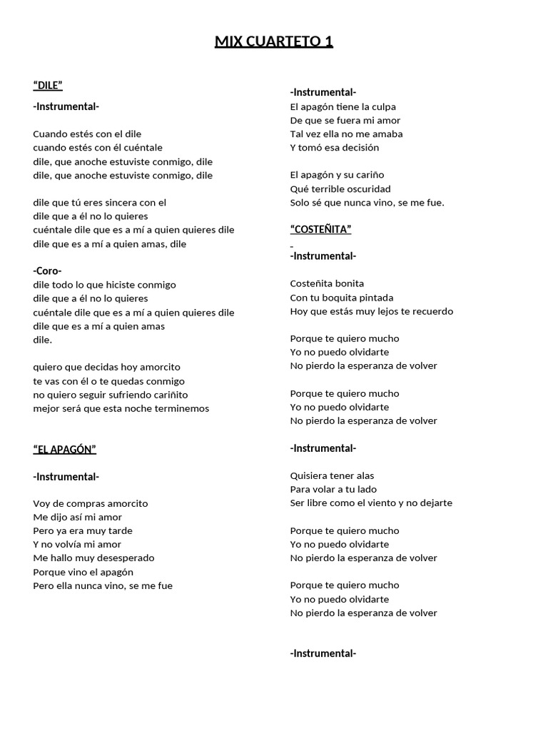 Mix Cuarteto 1 | PDF | Poesía