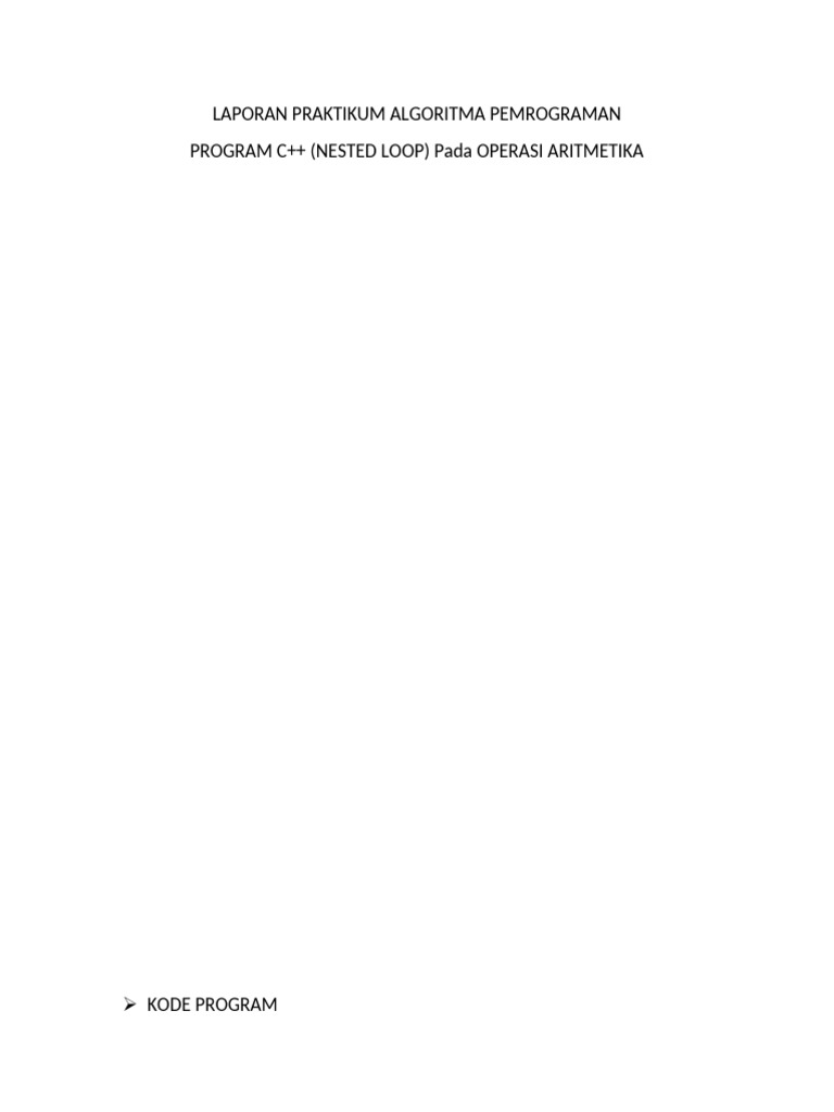 Laporan Praktikum Algoritma Pemrograman | PDF
