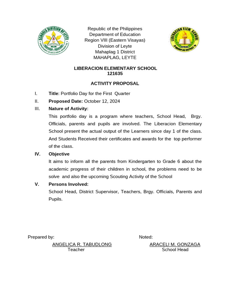 4th Quarter Portfolio Day. Liberacion ES 121635 2023 2024 | PDF | Learning