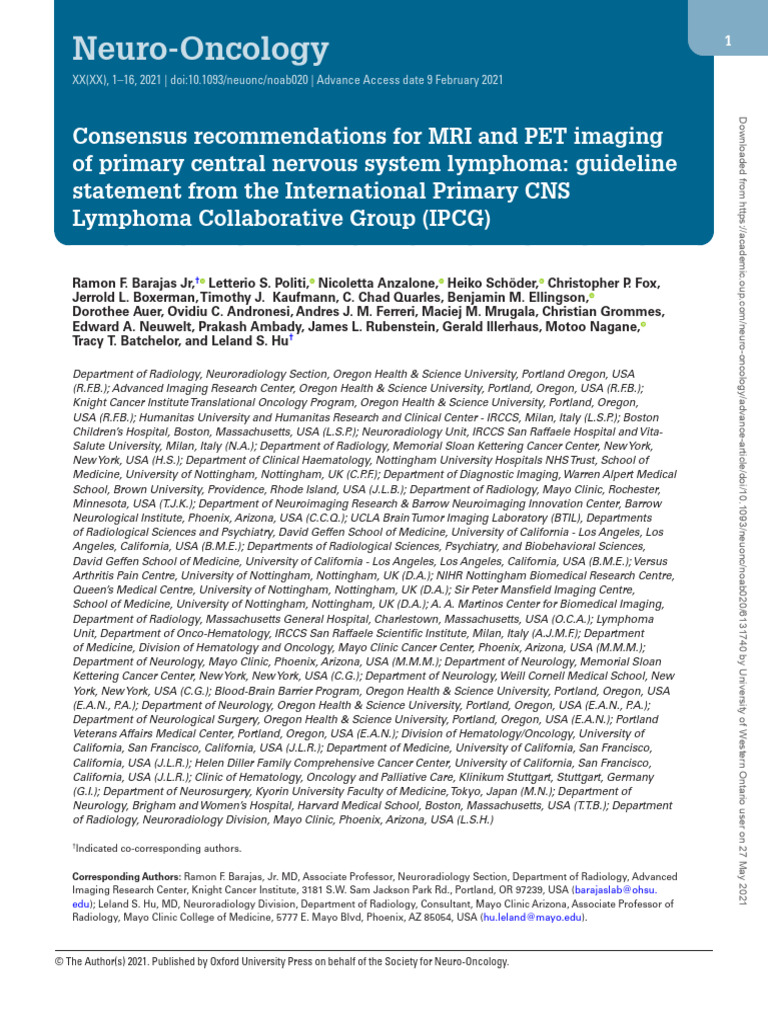 Oup Accepted Manuscript 2021 | PDF | Magnetic Resonance Imaging | Medical Imaging