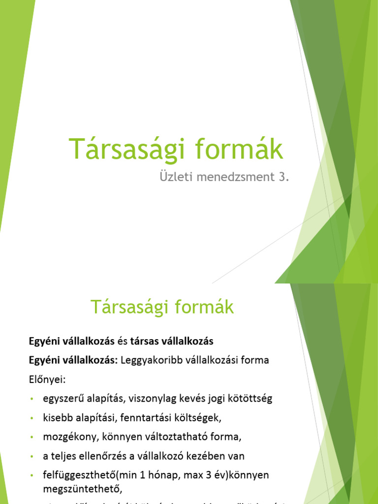 Vállalkozási Formák | PDF
