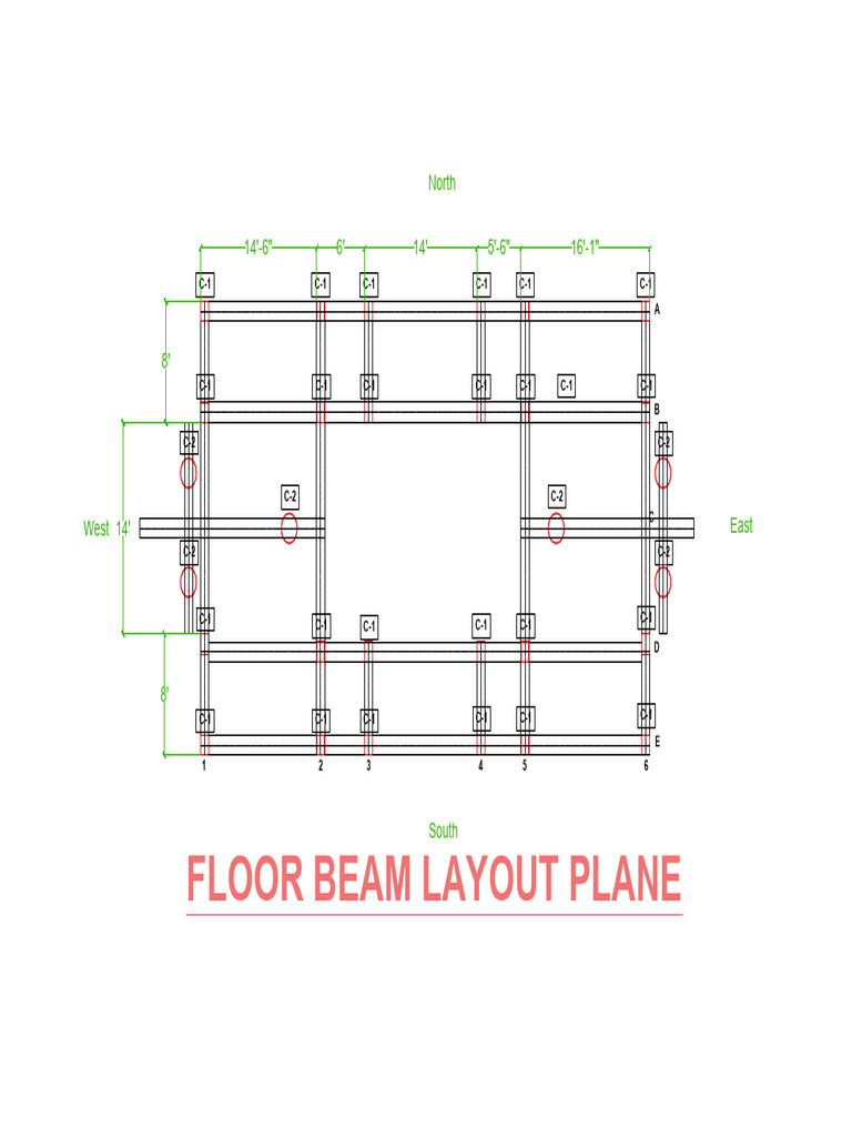 Floor Beam Layout Plane | PDF