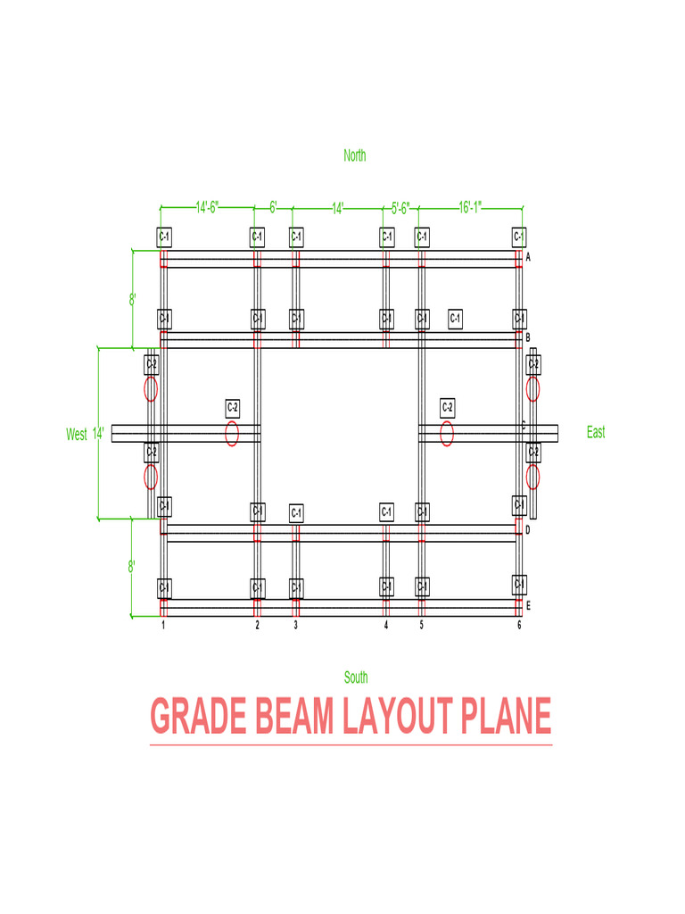 Grade Beam Layout Dimensions Guide | PDF