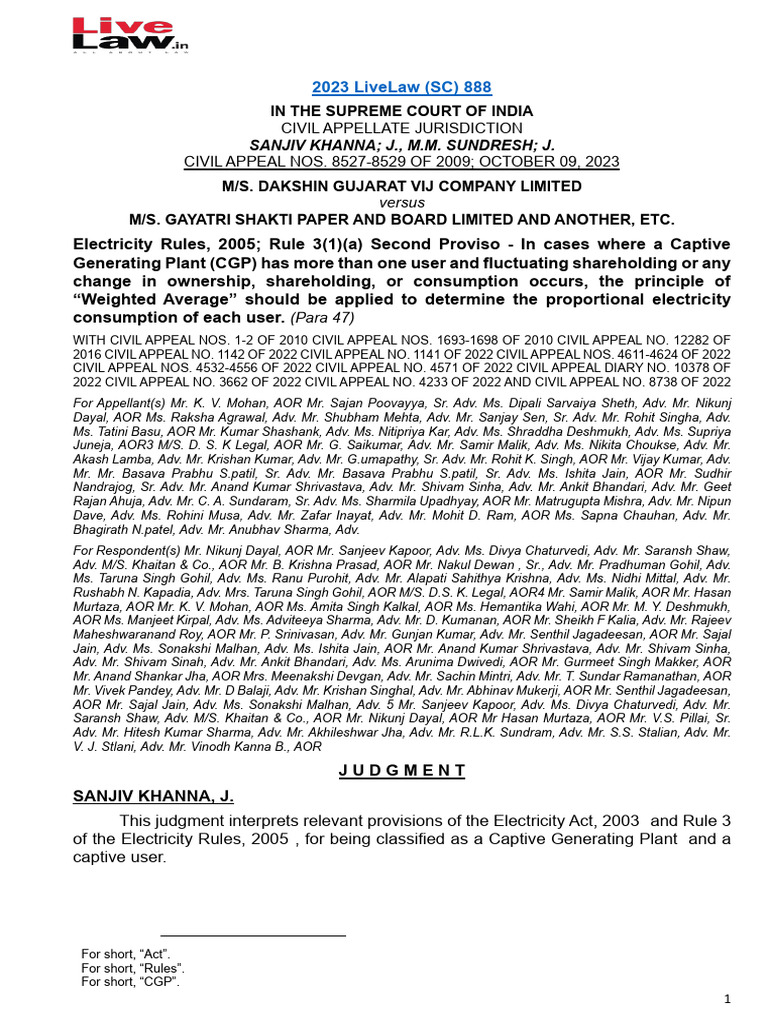 Dakshin Vij Gujarat Judgment | PDF | Electrical Grid | Power Station