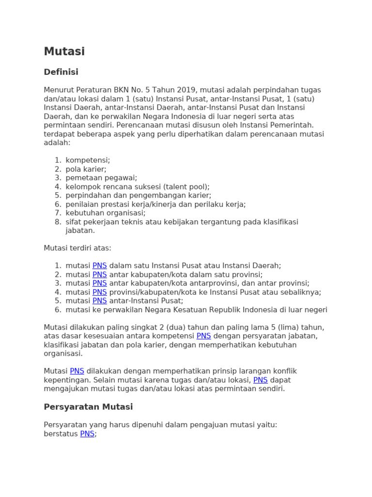 Mutasi | PDF