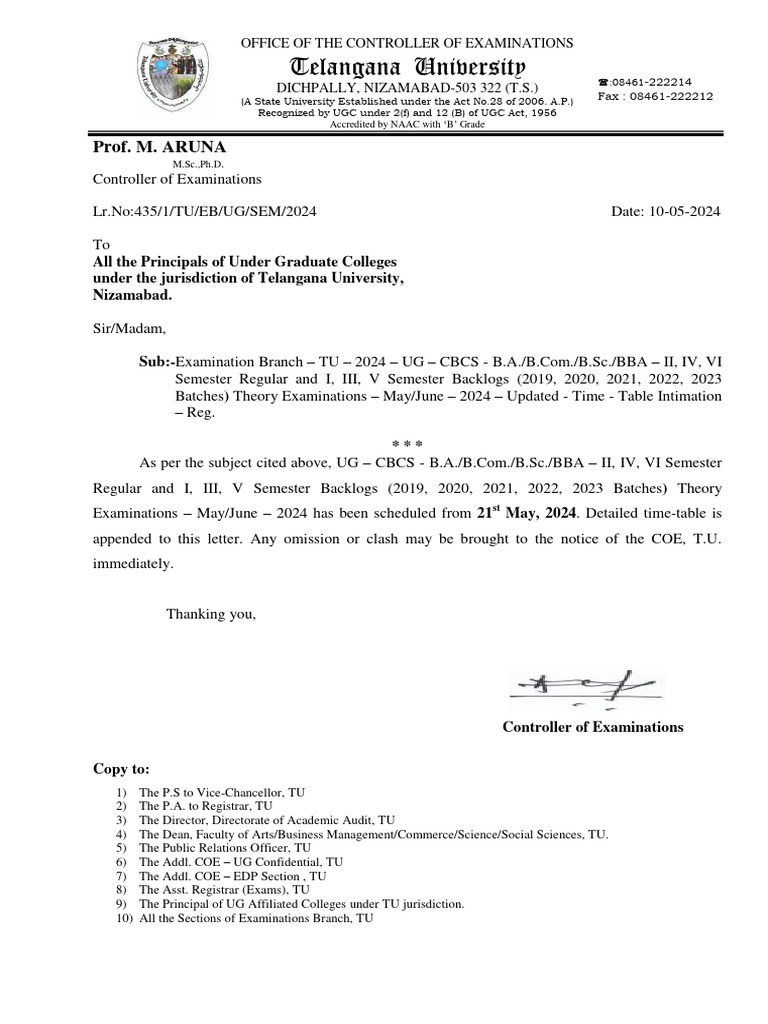 664updated Ug Time Table May 2024 | PDF | Biotechnology | Science