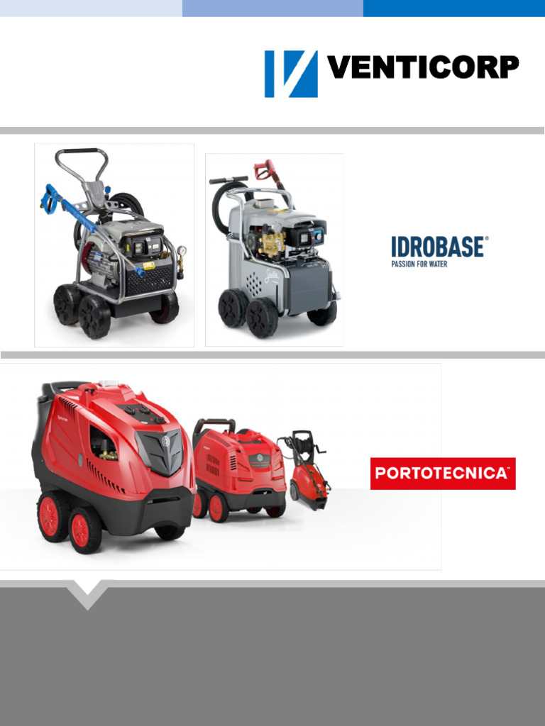 Catalogo Hidrolavadoras v4 May21 Venticorp | PDF | Bomba