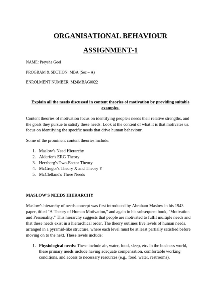 OB | PDF | Motivation | Motivational