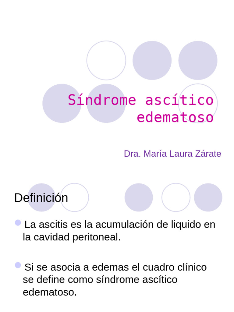 Sdme Acitico Edematoso | PDF | Cirrosis | Enfermedades y trastornos