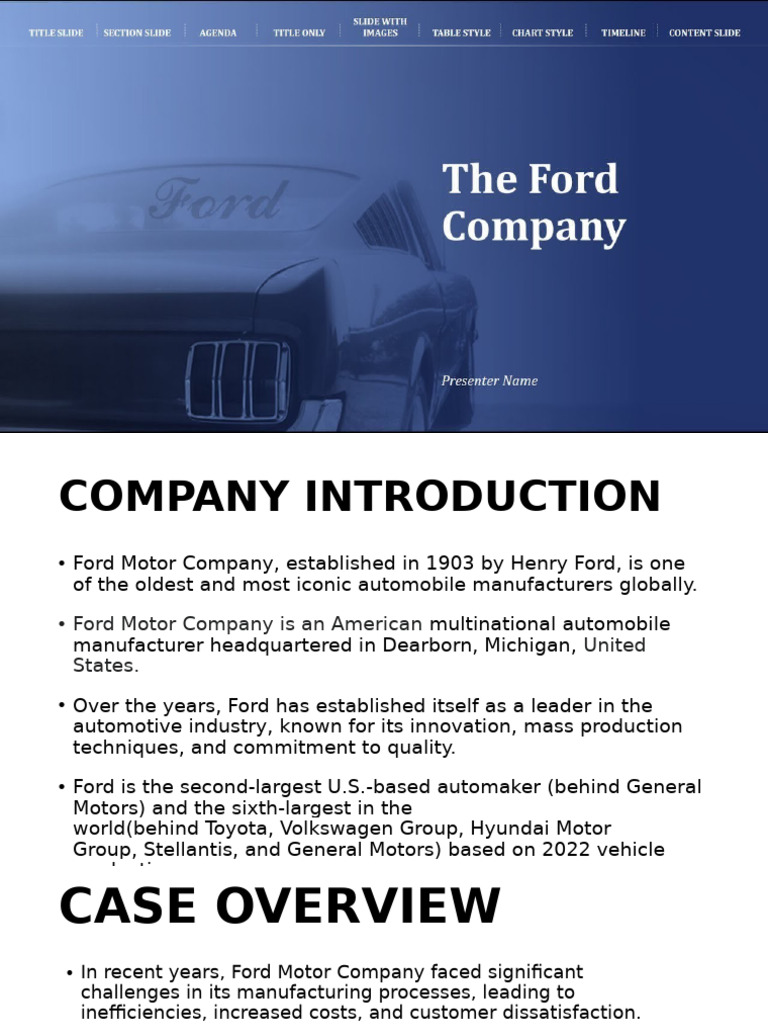 Ford Motor Company: BPR Challenges & Solutions | PDF | Supply Chain ...