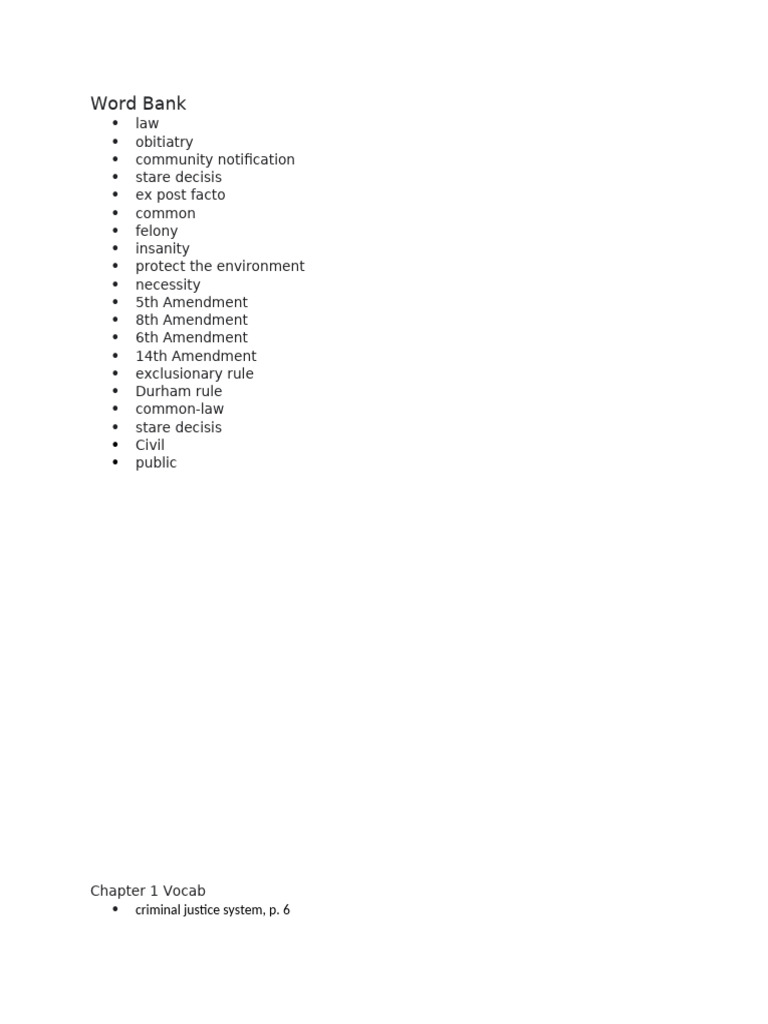 Criminal Justice Vocabulary Guide | PDF | Crimes | Crime & Violence