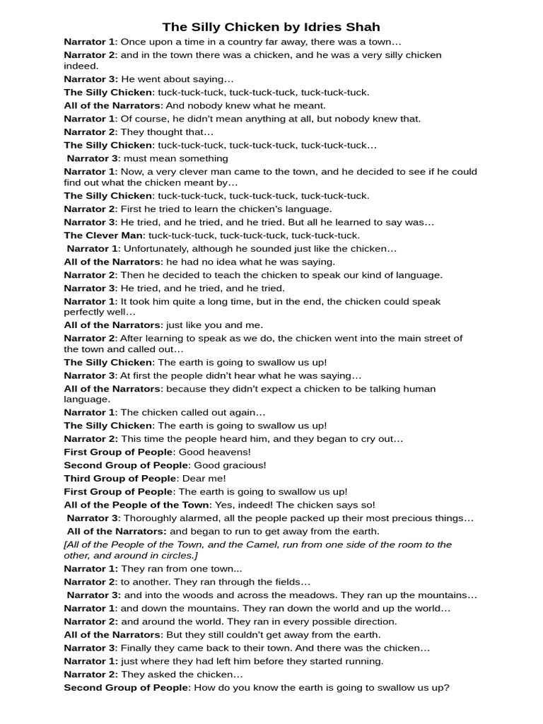 The Silly Chicken by Idries Shah | PDF