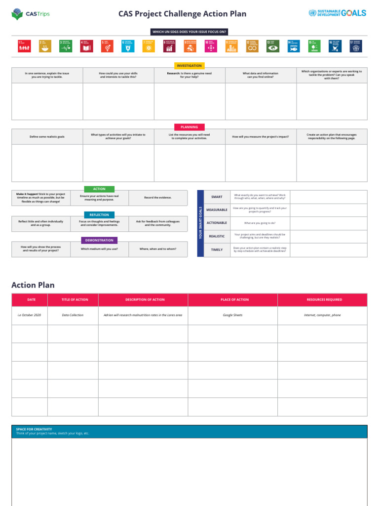 CAS Action Plan Worksheet | PDF | Cognitive Science | Cognition