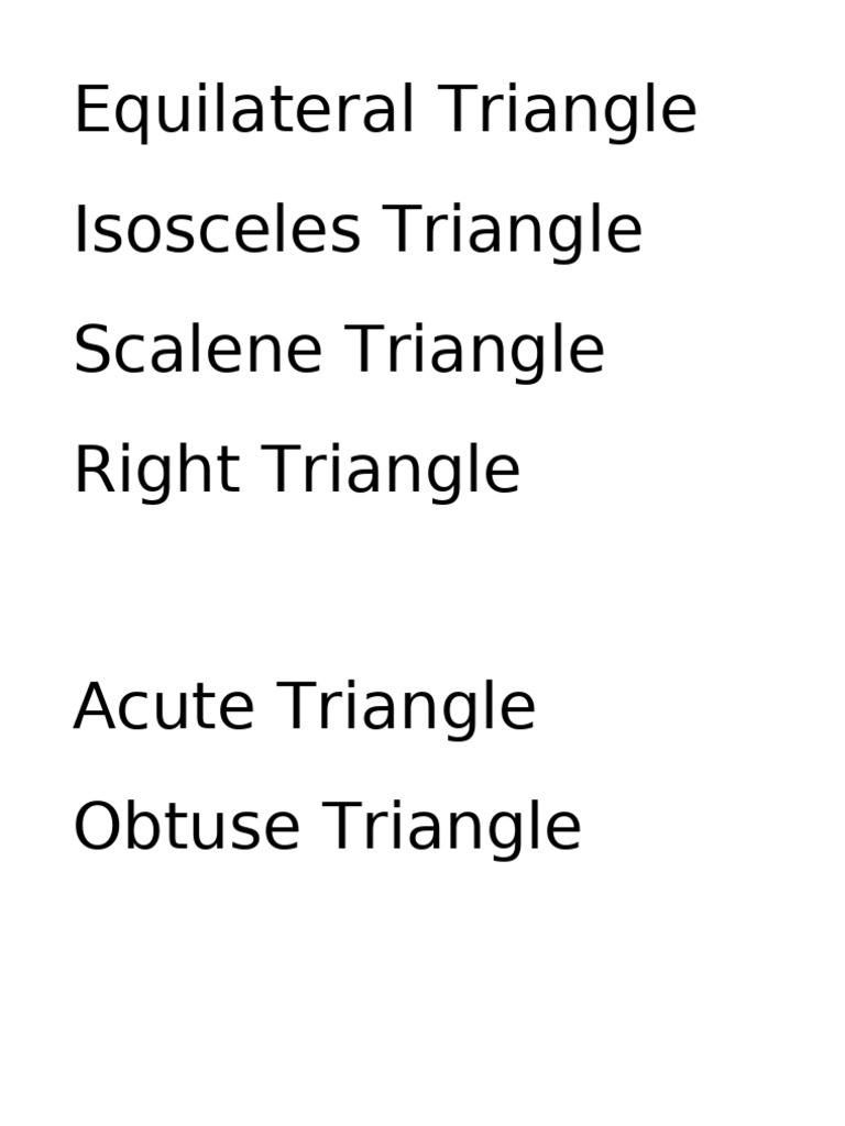 Name of Triangles | PDF