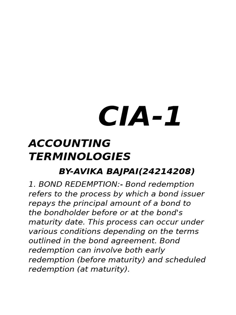 CIA ACCOUNTANCY | PDF | Bonds (Finance) | Inventory