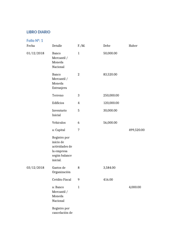 Libro Diario | PDF