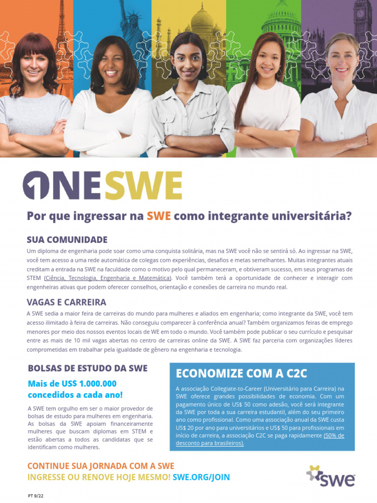 Benefícios de Ingressar na SWE para Universitárias | PDF | Engenharia ...