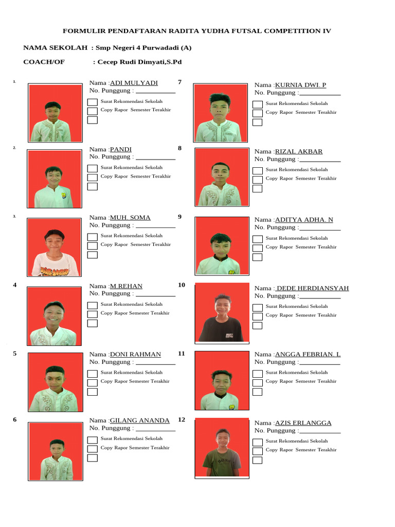 Surat Undangan Peserta RYFC IV 2024 - FUTSAL | PDF