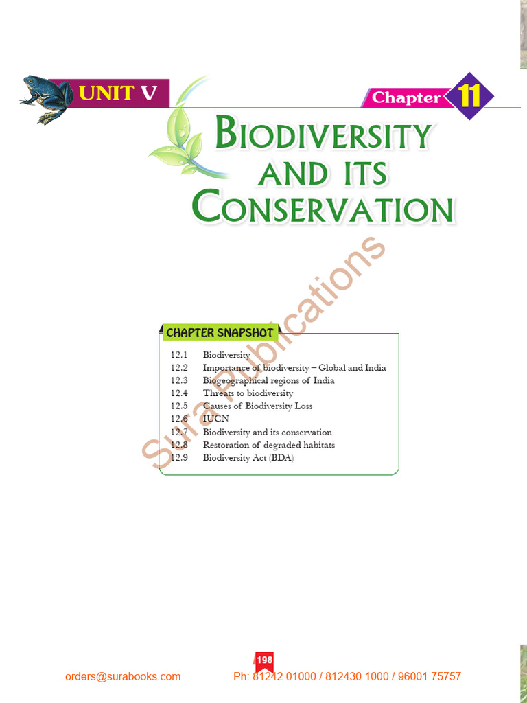 Namma Kalvi 12th Zoology Chapter 11 Sura English Medium Guide | PDF | Biodiversity ...