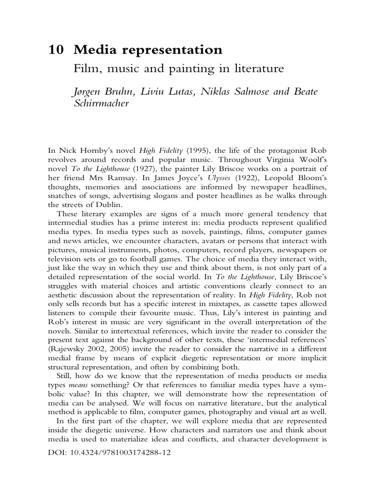 Media Representation in Literature Analysis | PDF | To The Lighthouse ...