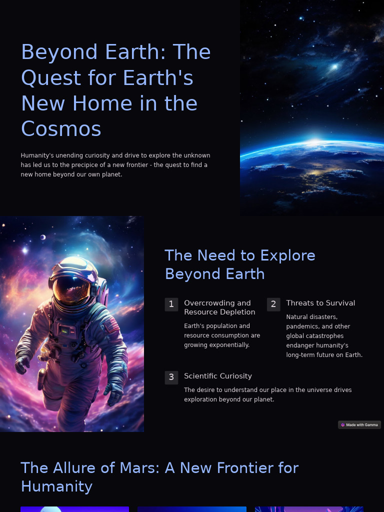 Beyond Earth The Quest For Earths New Home in The Cosmos | PDF | Mars ...