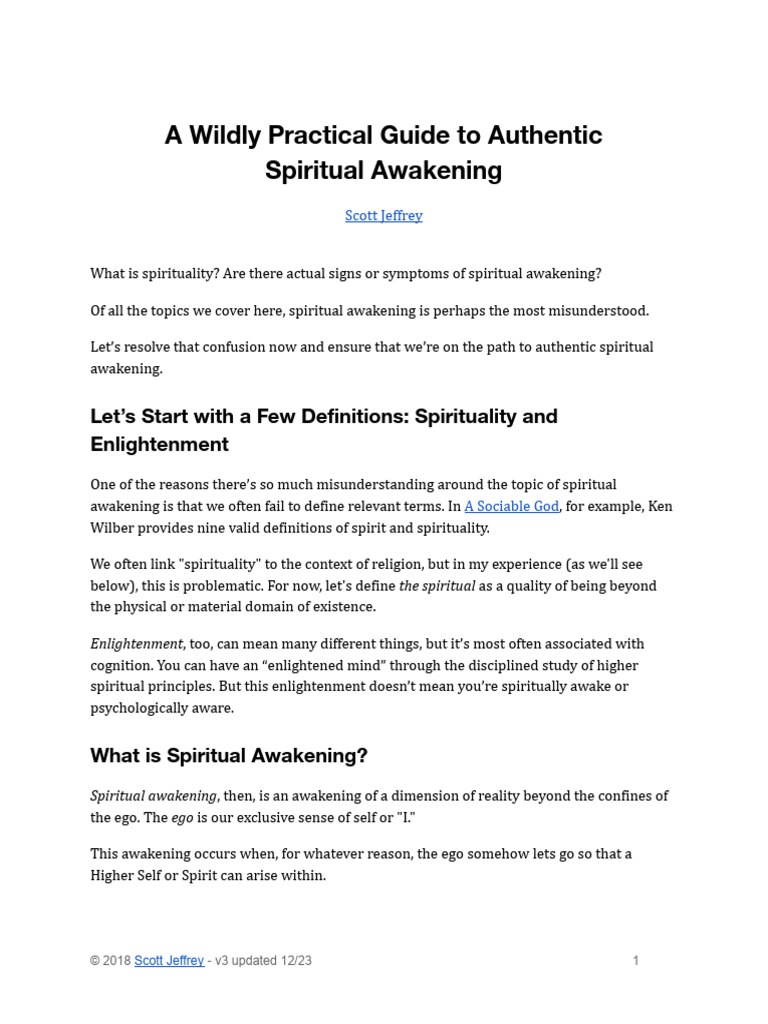 Authentic Spiritual Awakening Guide | PDF | Religious Experience ...