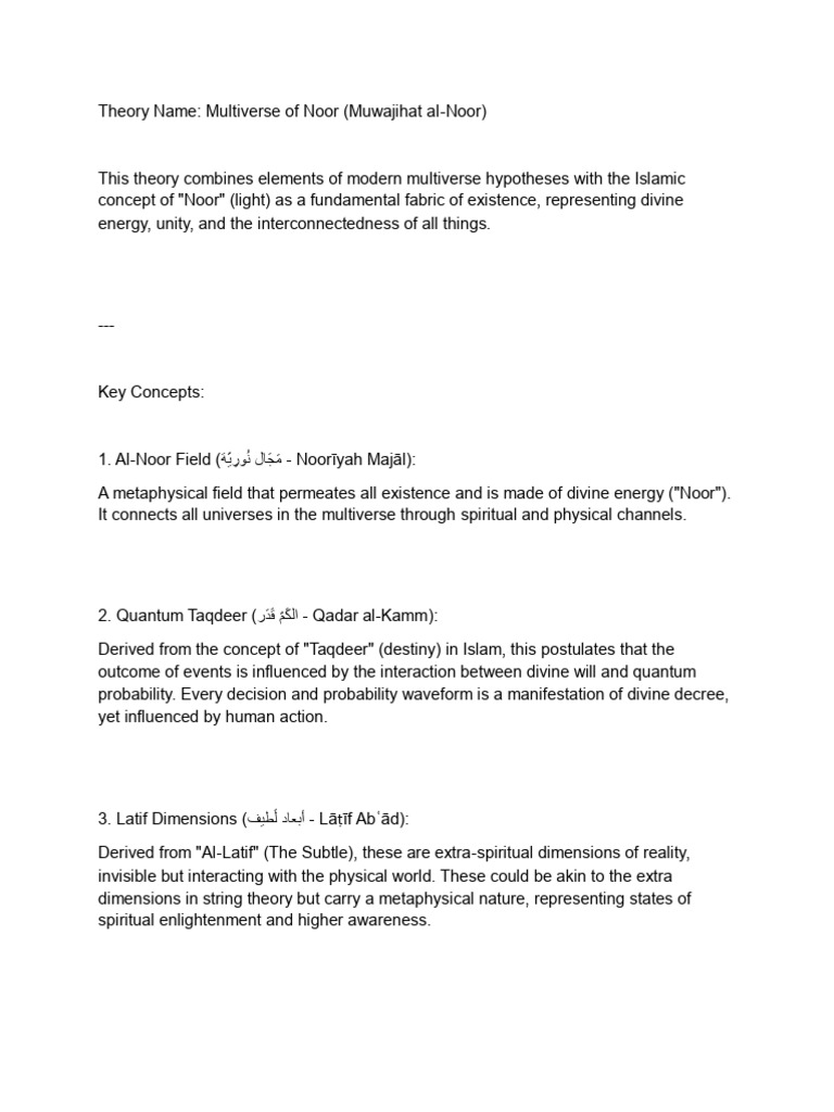 Multiverse With Islamic Concept | PDF | Universe | Multiverse