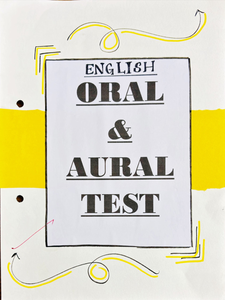 Oral and Aural Test | PDF