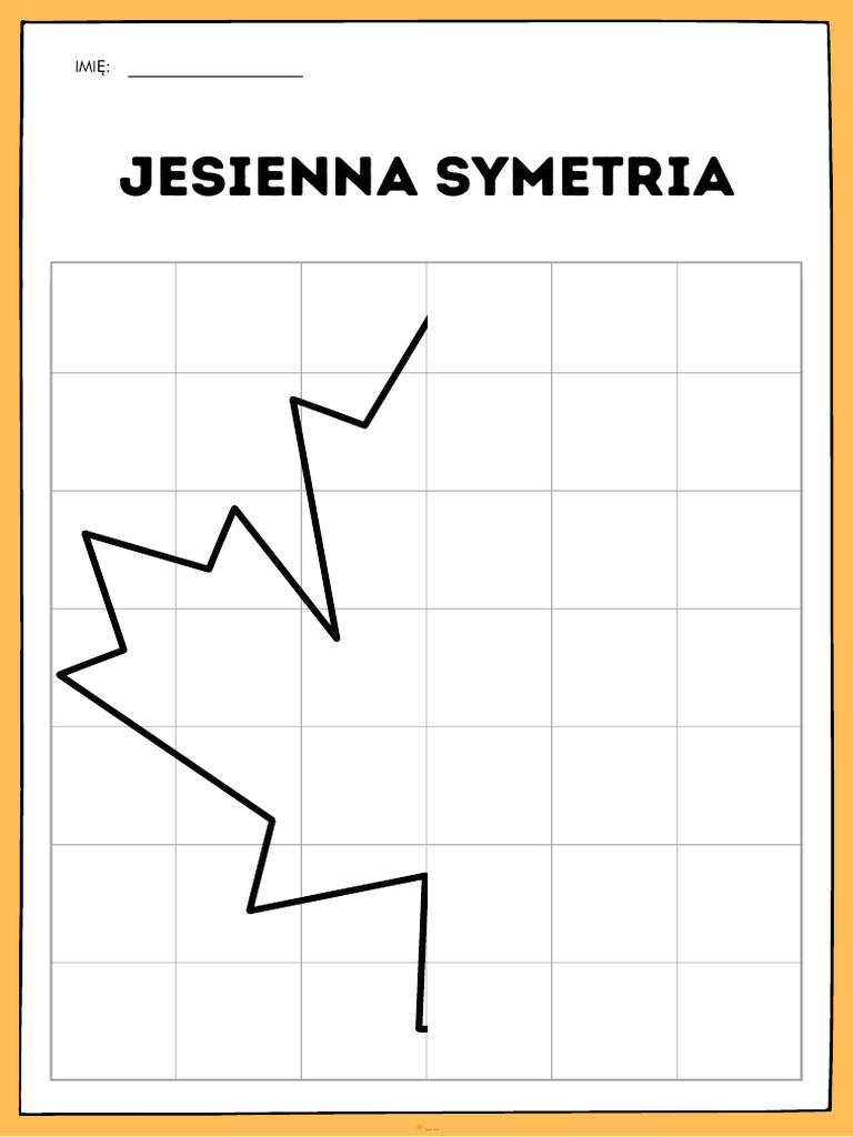 Jesienna Symetria Karty Pracy | PDF