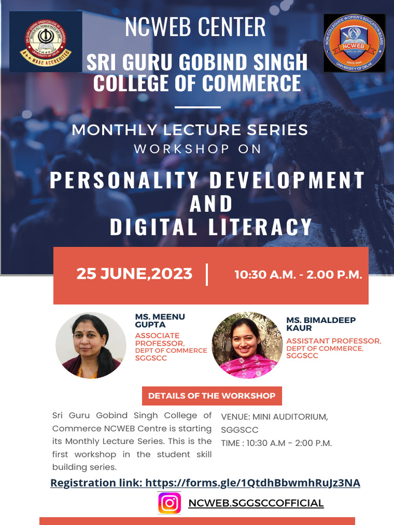 Personality Development Workshop at SGGSCC | PDF | Business | Art