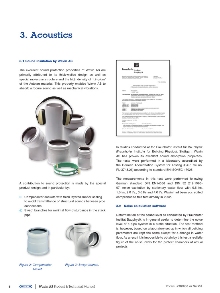 Wavin AS Product Technical Guide 8 | PDF | Sound | Applied And Interdisciplinary Physics