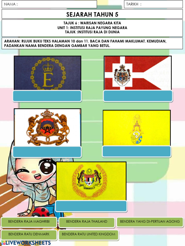 Bendera Raja Dunia Sejarah Tahun 5 | PDF | Seni & Disiplin Bahasa ...