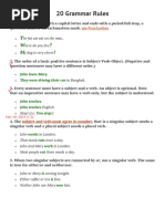 Essential English Grammar Rules | PDF | Grammatical Number | Subject ...