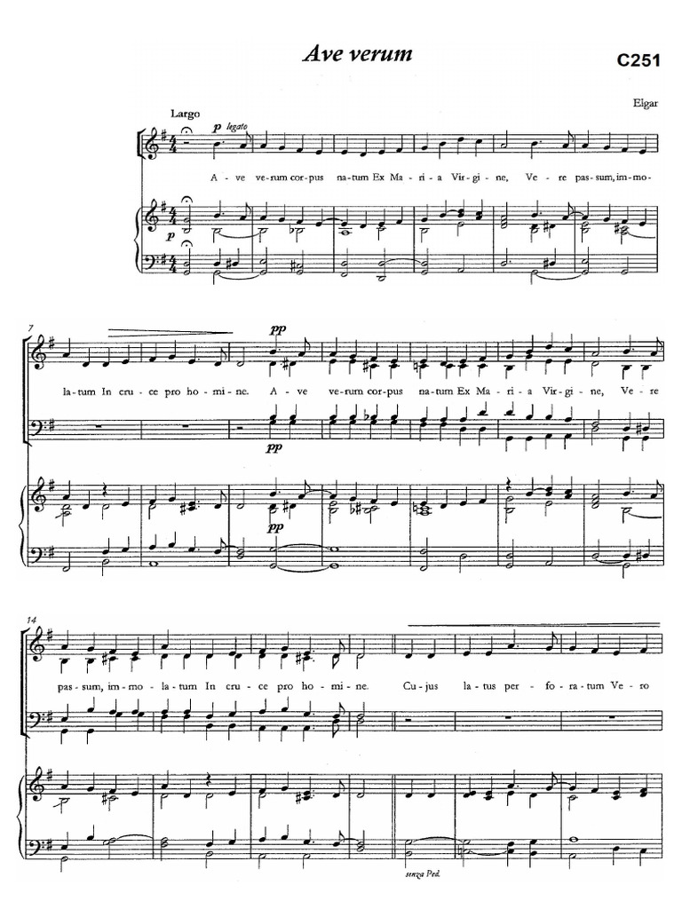 Ave Verum Elgar C251 | PDF