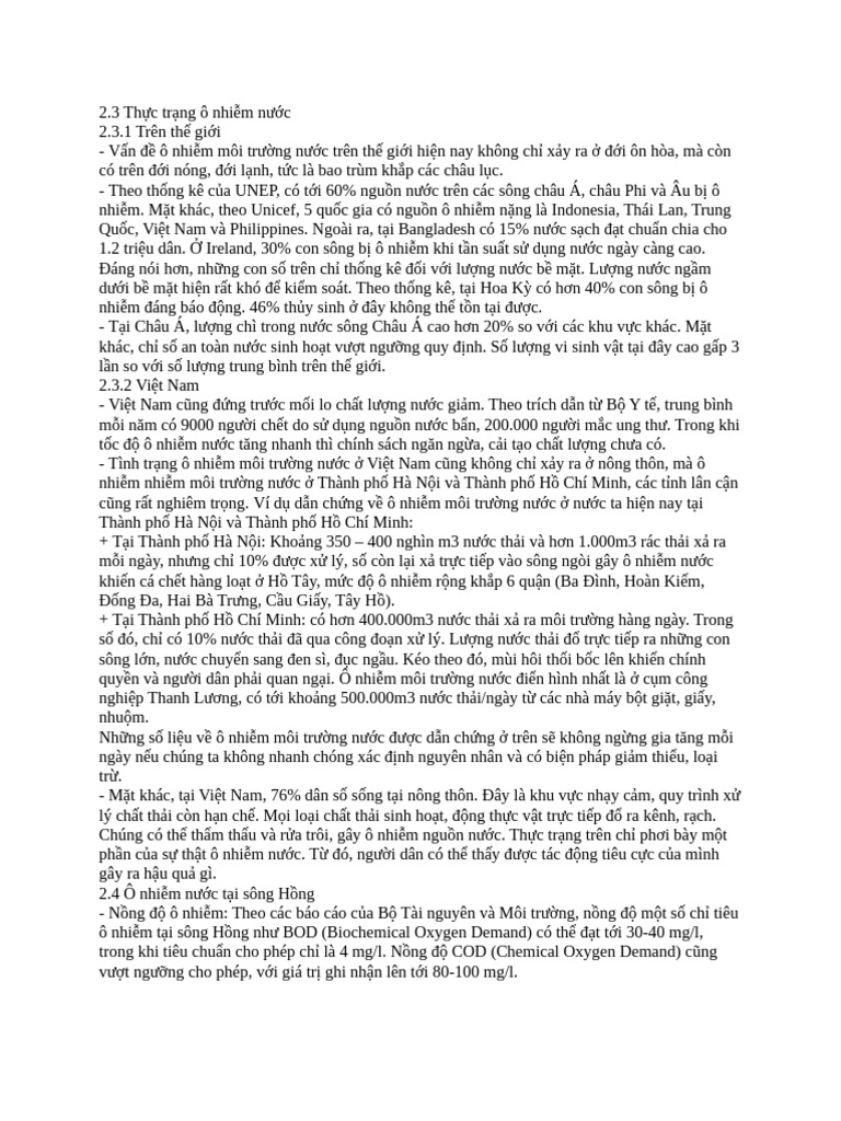 ô nhiễm h20 | PDF